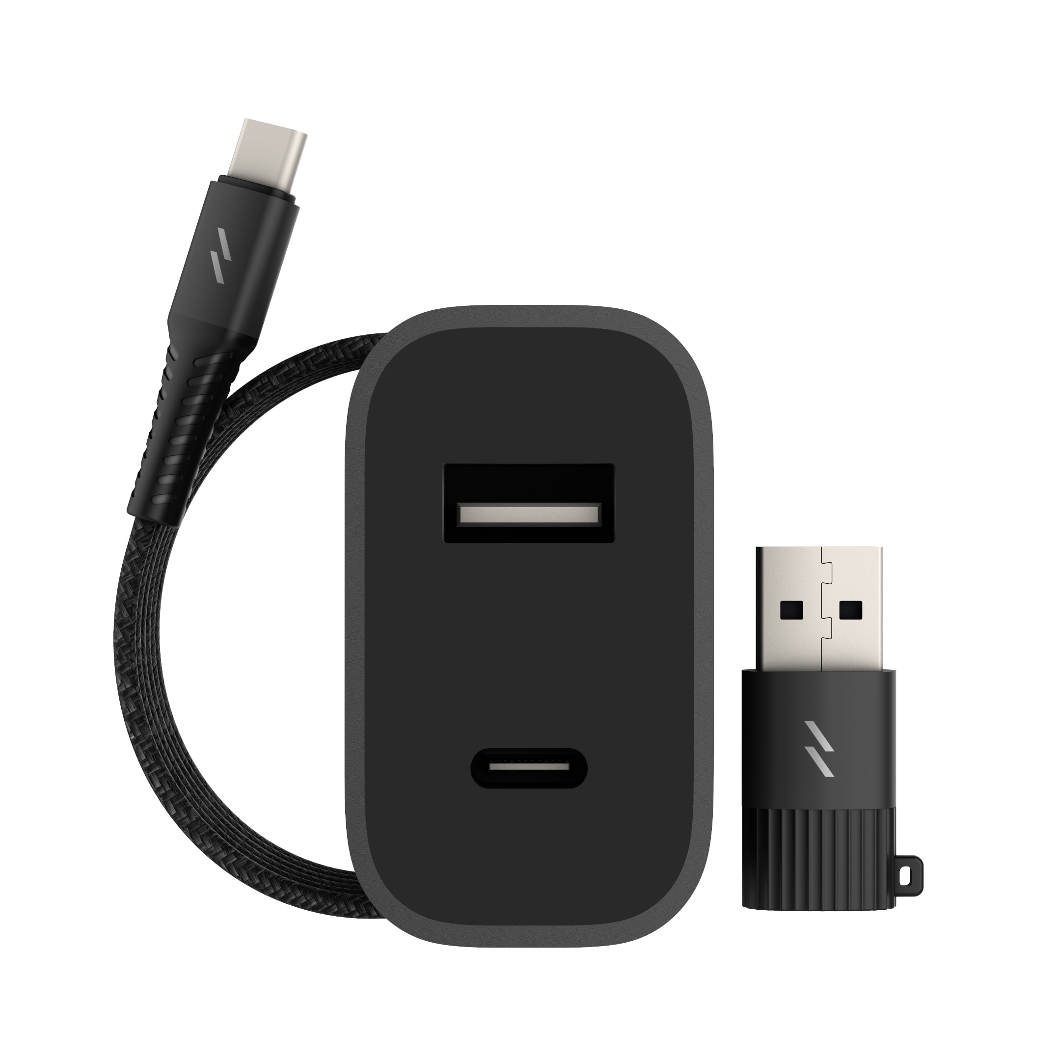 ZIZO PowerVault Bundle Travel Charger + Type C to Lightning Cable + USB ...